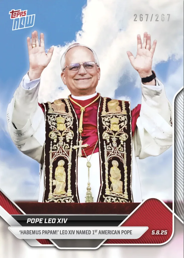 Pope Leo XIV Topps NOW Card Released – First American Pope