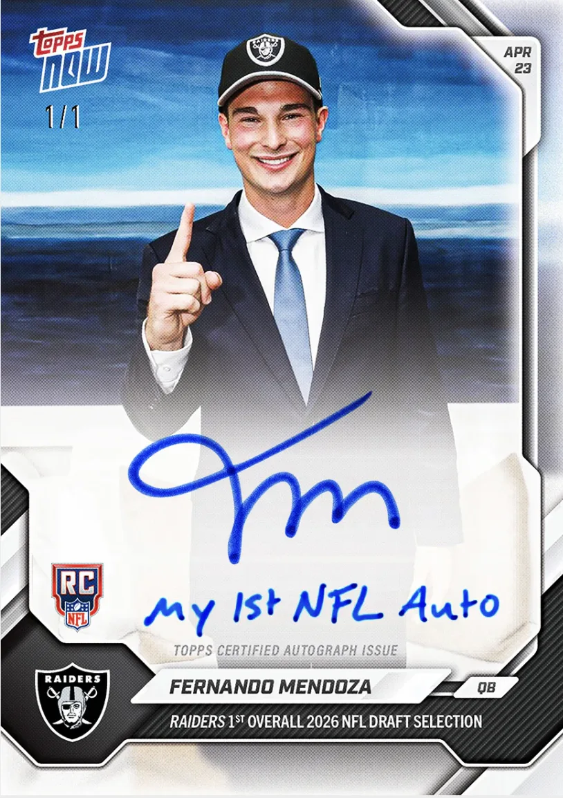 2026 NFL Draft Topps NOW Cards Create the Chase in Real Time